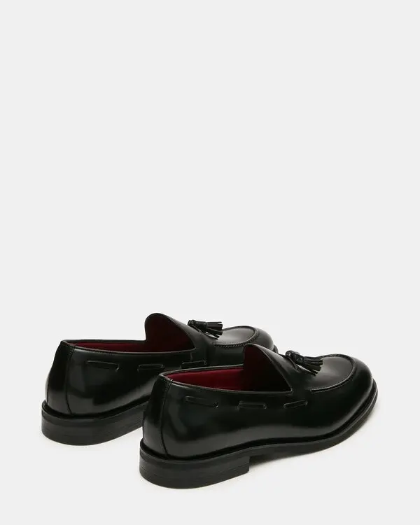 Steve Madden Ezzo Leather Slip-on Loafers With Tassel Detail