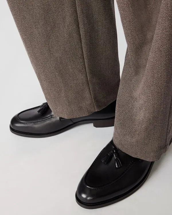 Steve Madden Ezzo Leather Slip-on Loafers With Tassel Detail