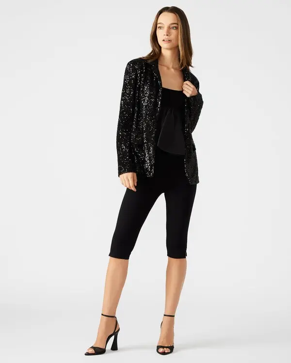 Steve Madden Payton Sequin Blazer Long Sleeve Blazers Jackets & Coats