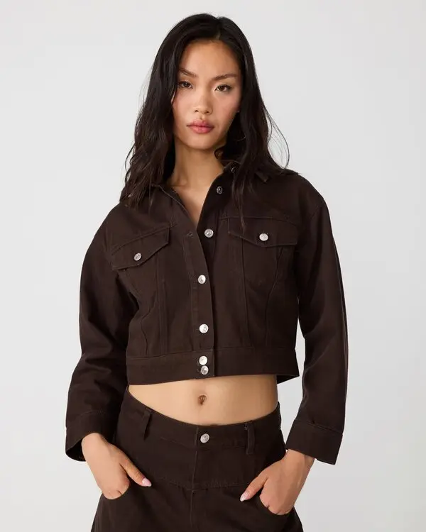 Steve Madden Dove Jacket Long Sleeve Button Up Jackets & Coats