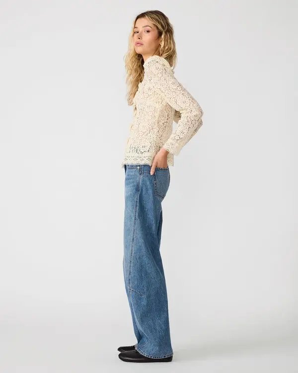 Steve Madden Aberdeen Top Long Sleeve Button Up Tops