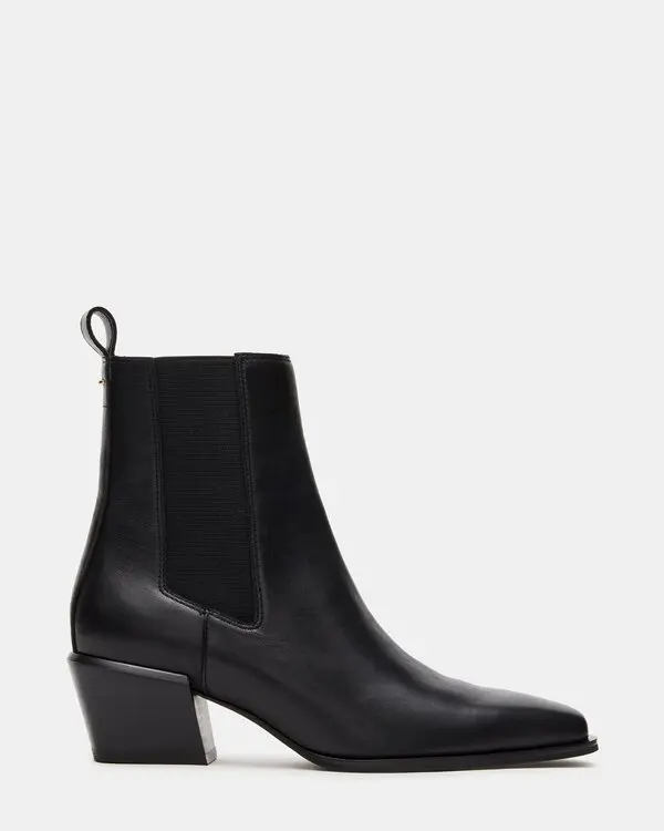 Steve Madden Daxen Block Heel Booties - Black