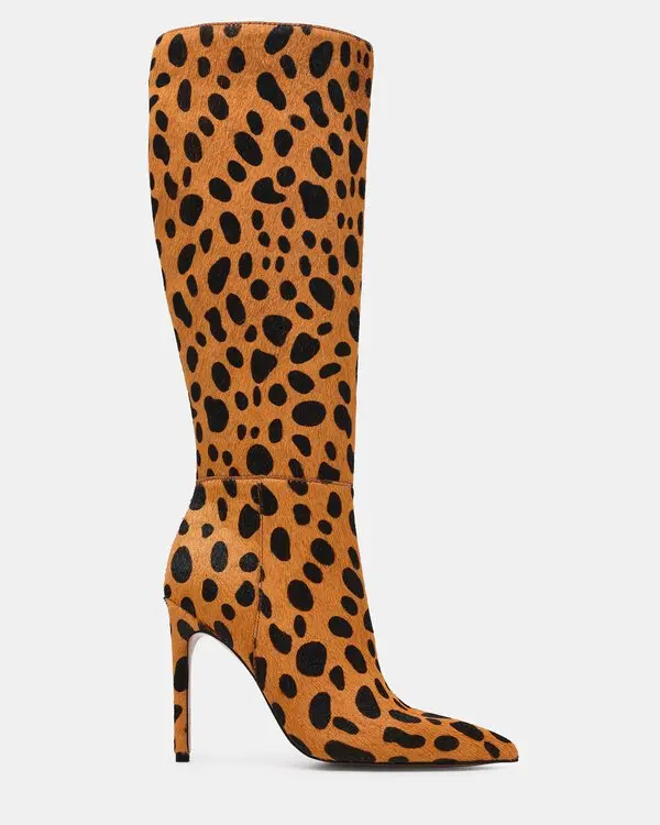 Steve Madden Nitro Spotted Leopard Knee High Boots - Spot Leopard
