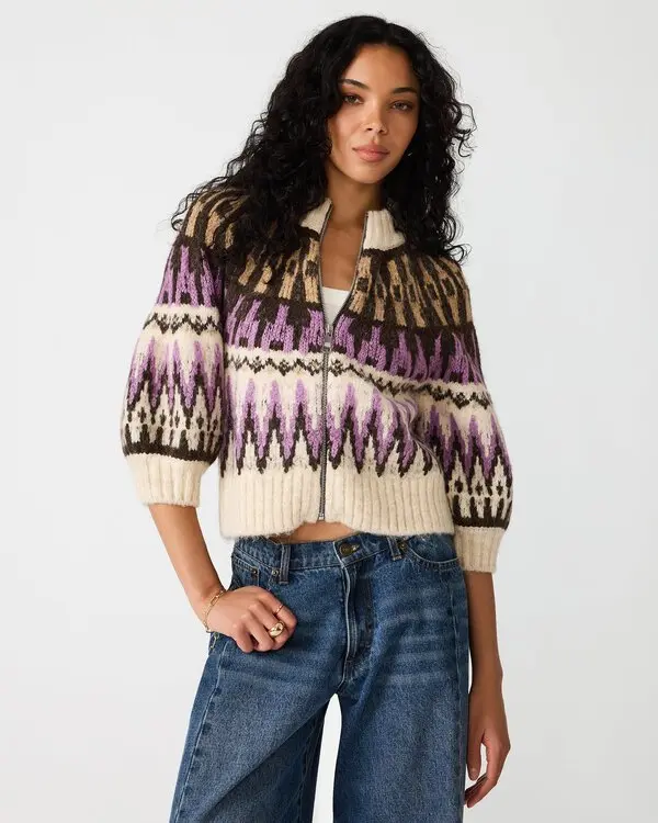 Steve Madden Adley Sweater Long Sleeve Sweaters Tops - Multicolor