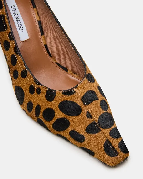 Steve Madden Hexx Spotted Leopard Pointed Toe Heels