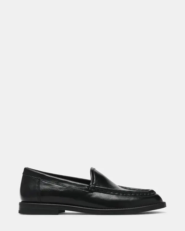 Steve Madden Drayce Leather Loafers - Black