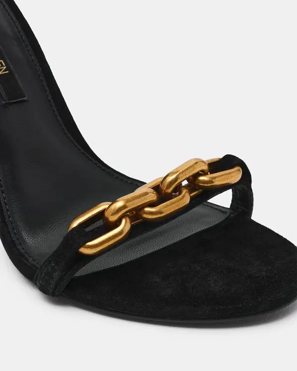 Steve Madden Gold Chain Detail High Heel Sandals