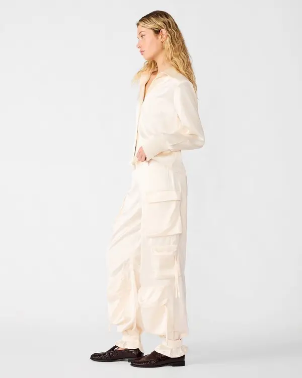 Steve Madden Mare Top Long Sleeve Button Up Tops