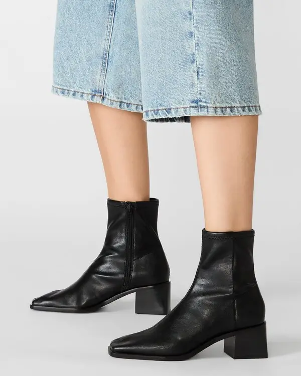 Steve Madden Eralyn Block Heel Booties - Black