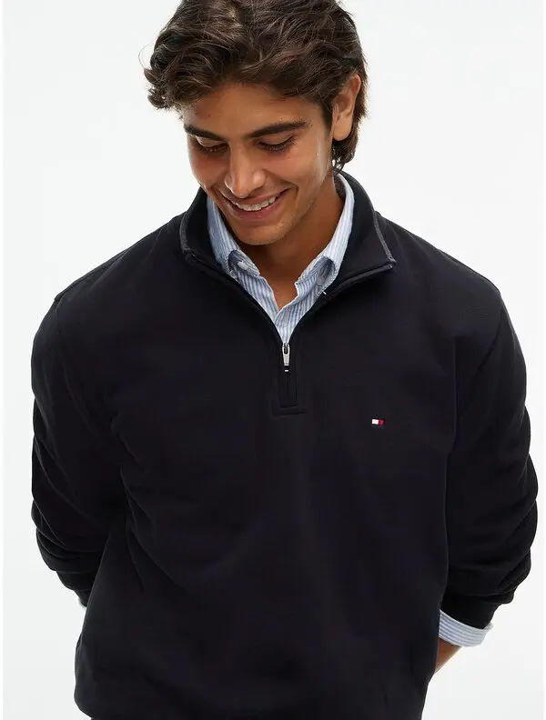 Tommy Hilfiger Rib-knit Quarter-zip Sweatshirt