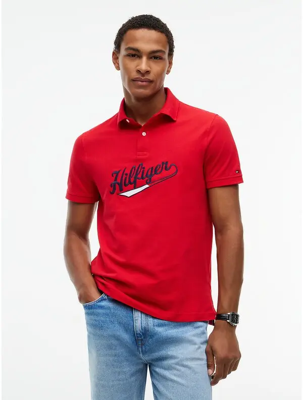 Tommy Hilfiger Regular Fit Hilfiger Varsity Logo Polo