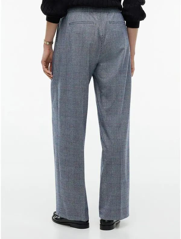 Tommy Hilfiger Glen Plaid Wide Leg Stretch Pant