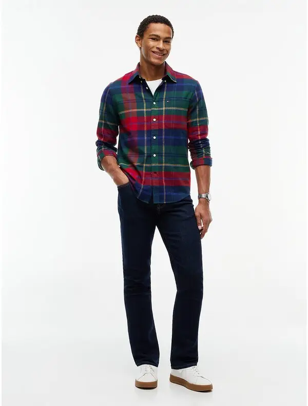 Tommy Hilfiger Regular Fit Bold Plaid Flannel Shirt