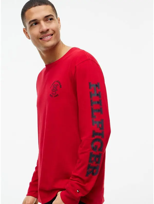 Tommy Hilfiger Long-sleeve Hilfiger Logo T-shirt