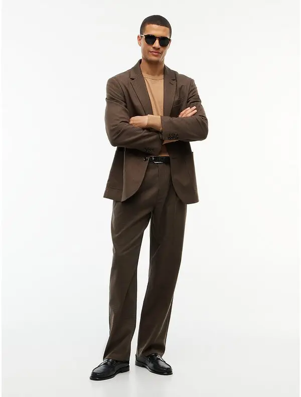 Tommy Hilfiger Relaxed Fit Pleated Houndstooth Trousers