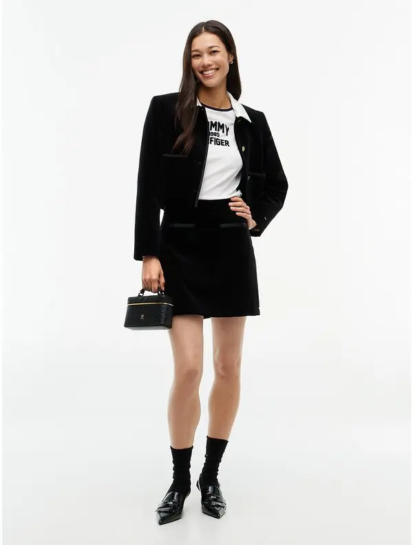 Tommy Hilfiger Velvet Mini Skirt