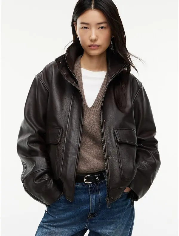 Tommy Hilfiger Leather Bomber Jacket