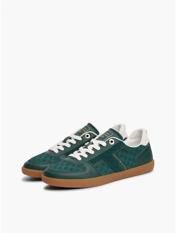 Tommy Hilfiger Tribeca Leather-mix Skater Sneaker - Hunter