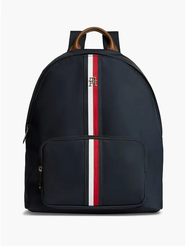 Tommy Hilfiger Monogram Signature Stripe Backpack - Space Blue