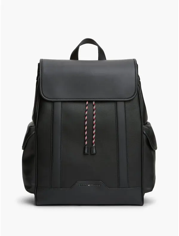 Tommy Hilfiger Textured Flap Backpack