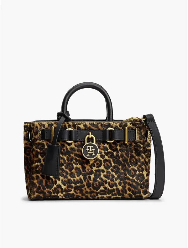 Tommy Hilfiger Print Calf Hair Micro Tote Bag