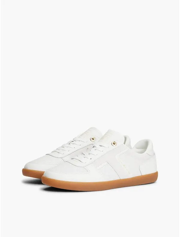 Tommy Hilfiger Tribeca Leather-mix Skater Sneaker - Ecru
