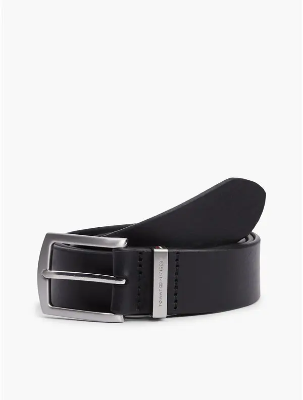 Tommy Hilfiger Square Buckle Smooth Leather Belt