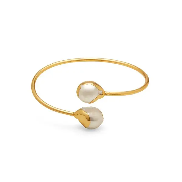 DHWANI BANSAL Reva Bracelet With Baroque Pearls - Gold