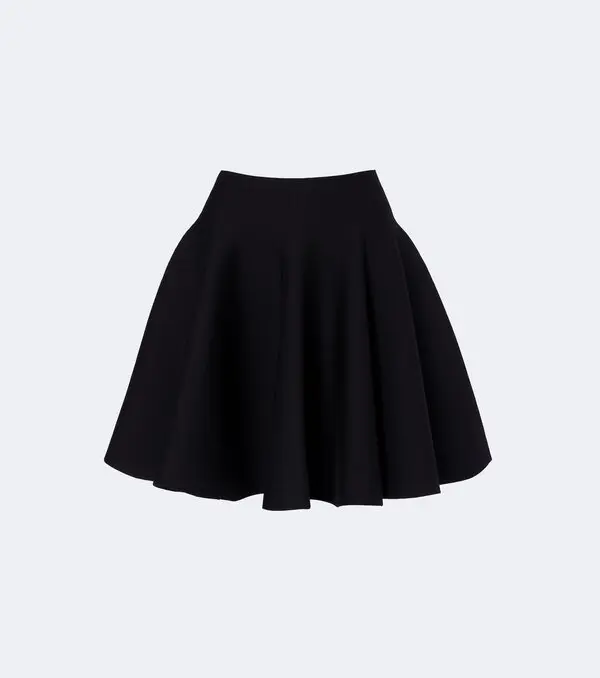 Alaïa Wool-blend Miniskirt - Black