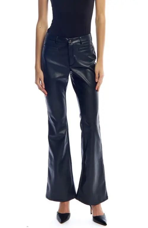 LBLC THE LABEL Faux Leather Flare Pants