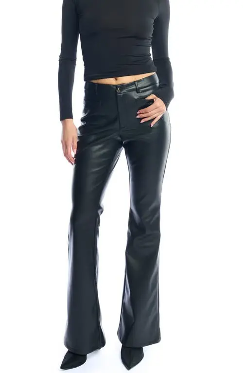 LBLC THE LABEL Faux Leather Flare Pants