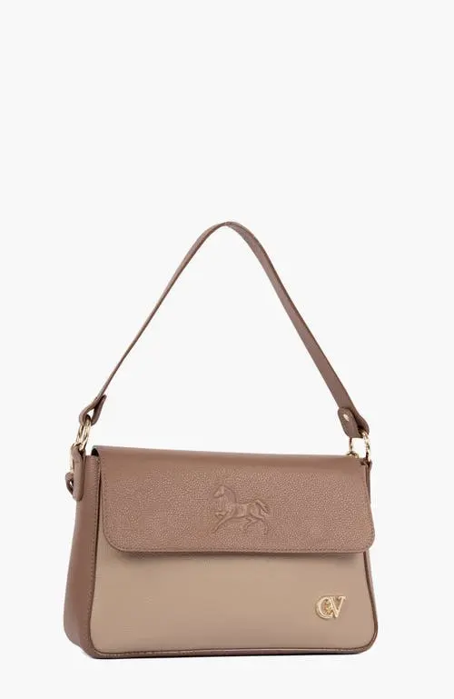 CAVALINHO Signature Cv Leather Shoulder Bag 642 - Sand/beige