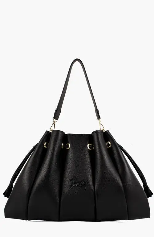 CAVALINHO Signature Cv Leather Shoulder Bag 644 - Black