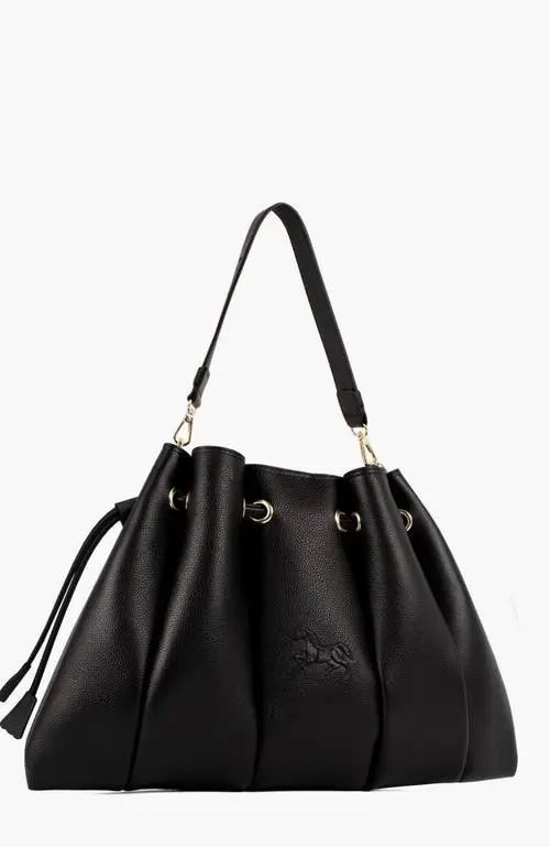 CAVALINHO Signature Cv Leather Shoulder Bag 644 - Black