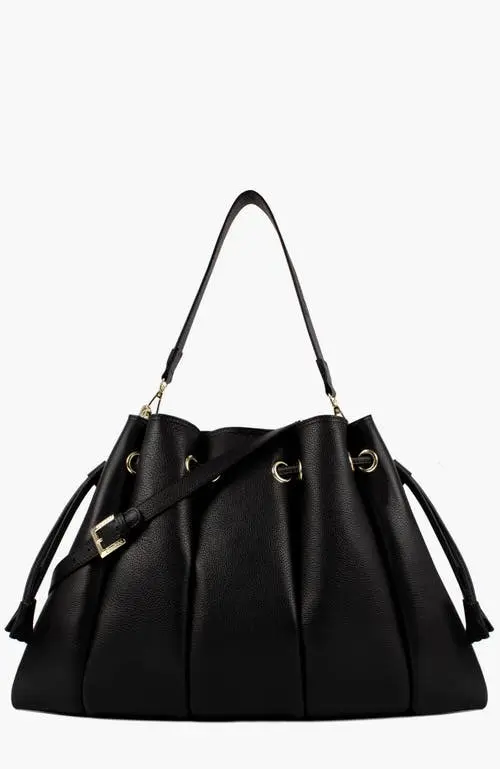 CAVALINHO Signature Cv Leather Shoulder Bag 644 - Black