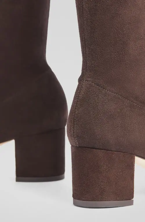 LK BENNETT Eldon Knee-high Suede Boots - Dark Chocolate