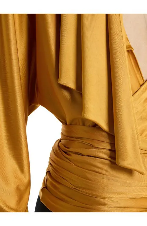 Balmain Flowy Jersey Tie-front Blouse