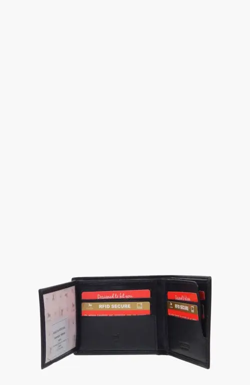 CAVALINHO Gentleman Trifold Leather Wallet 523 - Black
