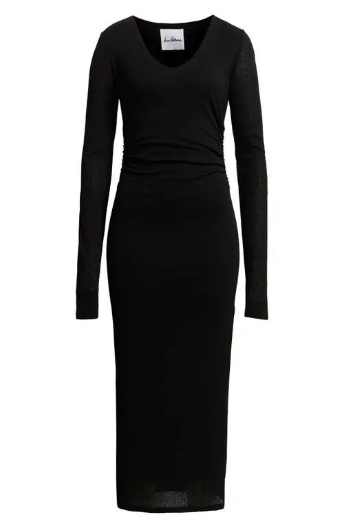 Sam Edelman Side Ruched Long Sleeve Maxi Dress