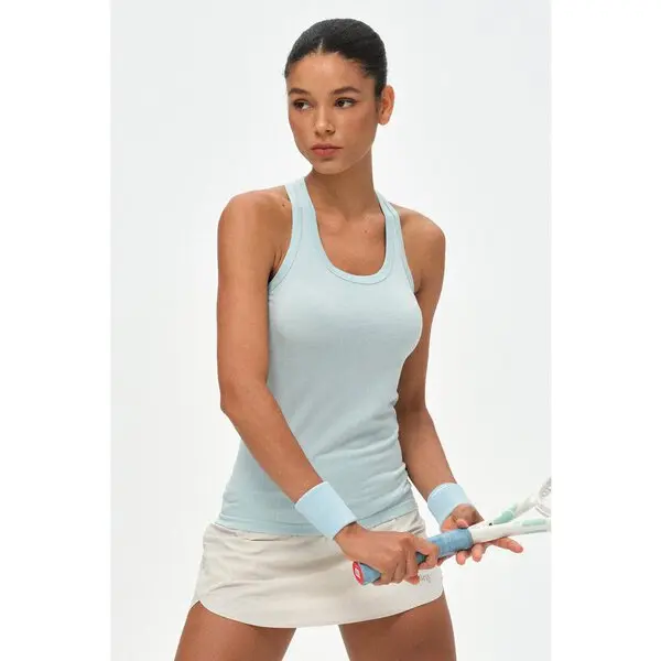 COZY ZERO Performawool Aero Weight Cami Tank - Light Blue