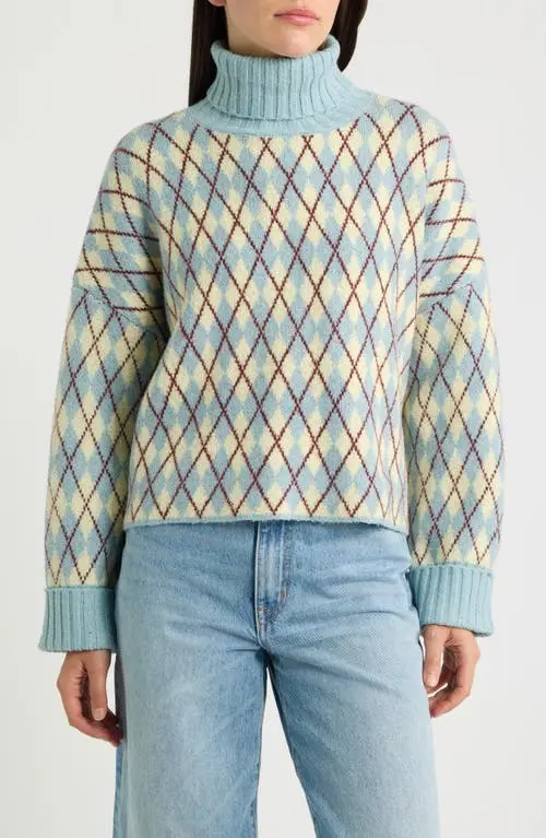 24COLOURS Pattern Turtleneck Sweater
