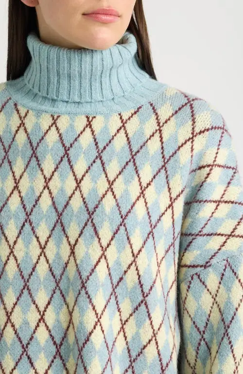 24COLOURS Pattern Turtleneck Sweater