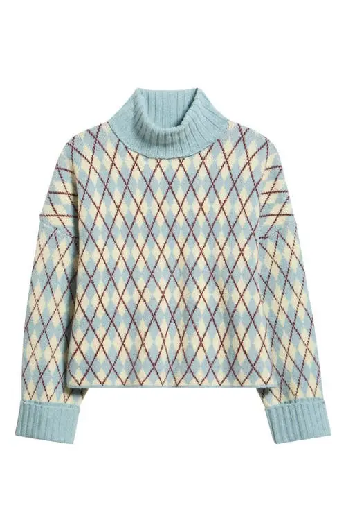 24COLOURS Pattern Turtleneck Sweater