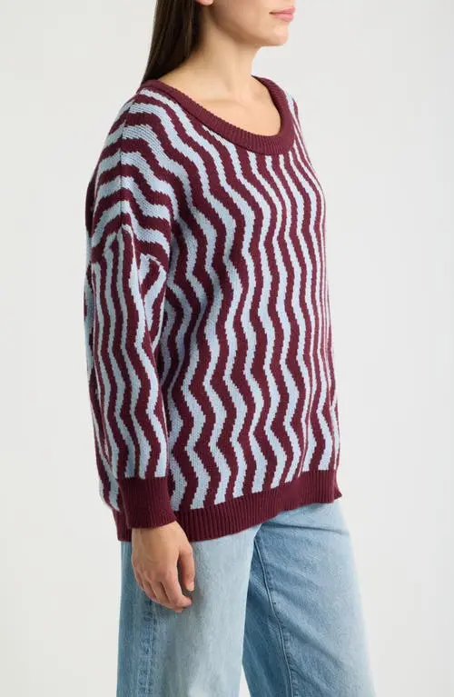 24COLOURS Vertical Squiggle Pullover