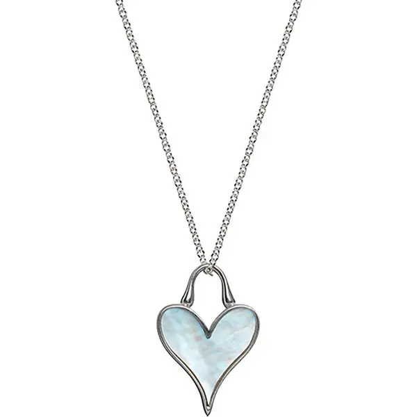 ROSEATE Mother-of-pearl Heart Pendant Necklace - Sterling Silver