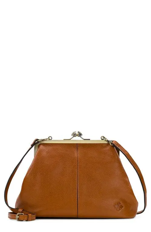 PATRICIA NASH Sofia Small Frame Leather Crossbody Bag - Cognac