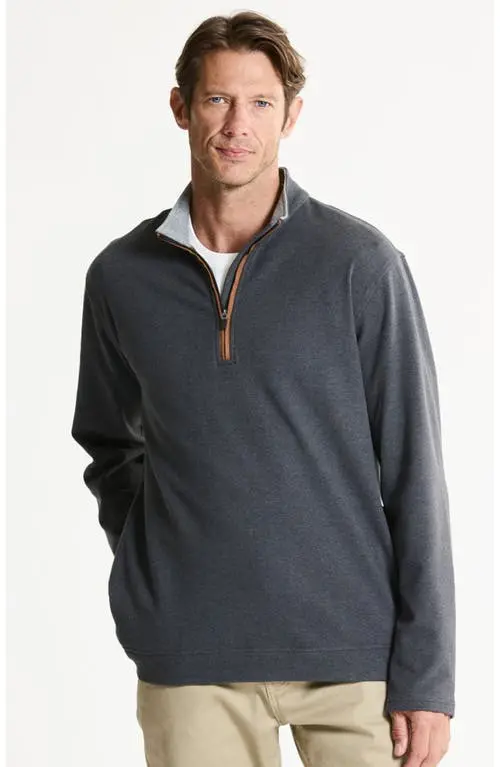 JACHS Ultra Soft Heather Quarter Zip Pullover - Black