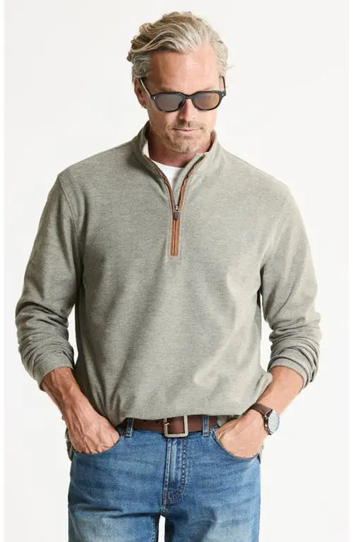 JACHS Ultra Soft Heather Pullover Quarter Zip - Olive