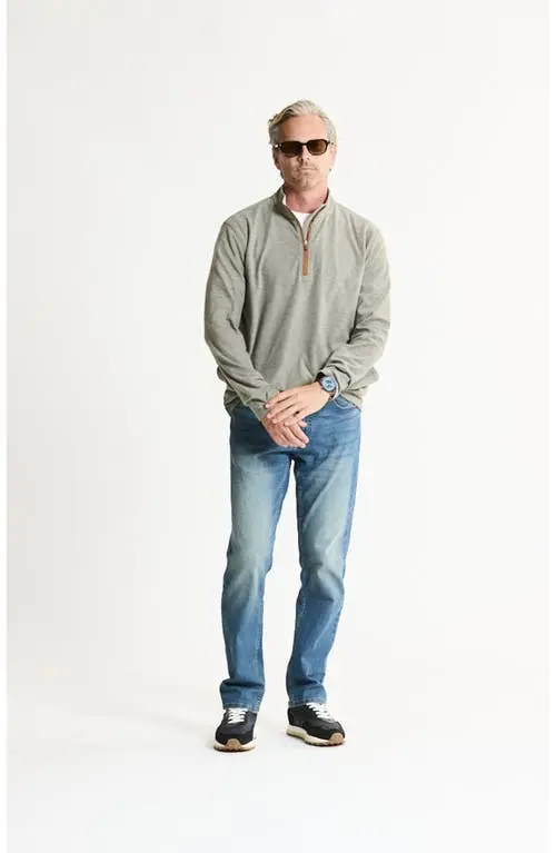 JACHS Ultra Soft Heather Pullover Quarter Zip - Olive