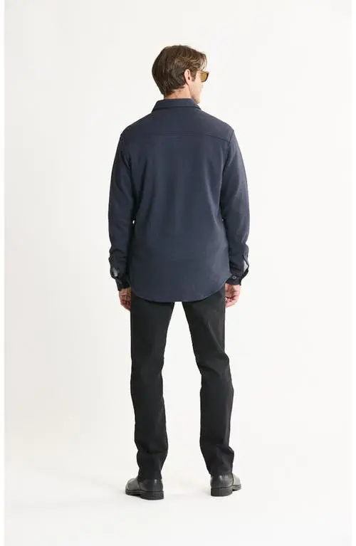 JACHS Stretch Twill Utility Overshirt - Navy